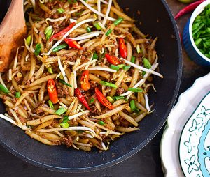 Asian Noodle recipe - Malaysian Stir Fried Lo Shu Fun --- Fried Rice ...