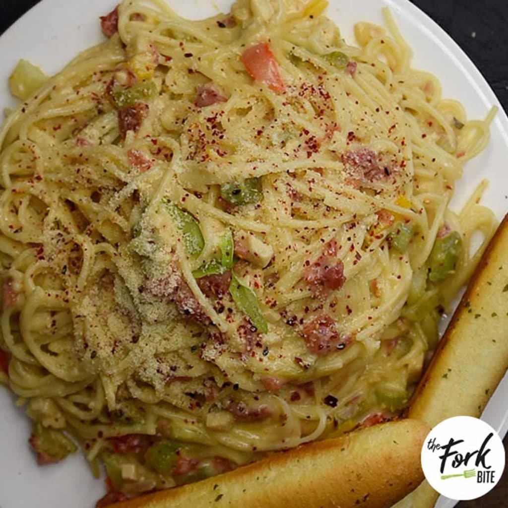 Creamy, Cheesy Chicken Spaghetti Recipe - The Fork Bite