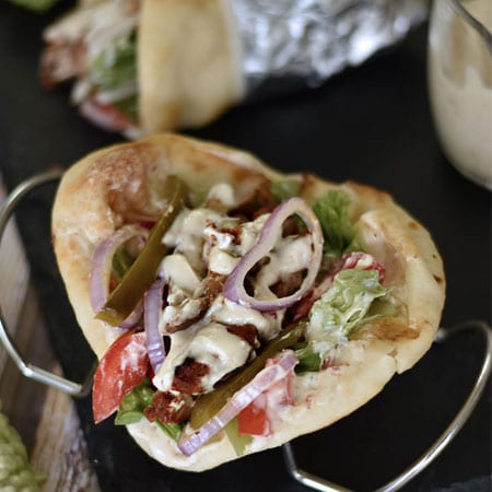 Chicken Shawarma Wrap with Garlic or Yogurt Sauce | The Fork Bite