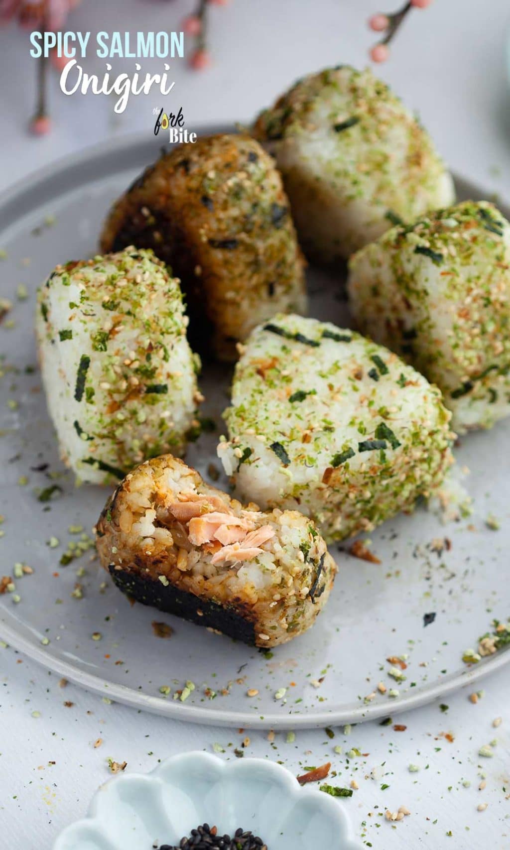 Cute Onigiri (Rice Ball) with Spicy Tuna / Salmon Recipe - The Fork Bite