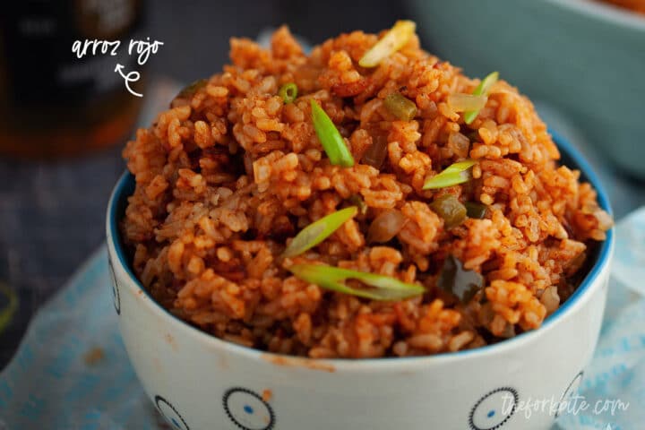 Arroz Rojo | Mexican Red Rice Recipe - The Fork Bite
