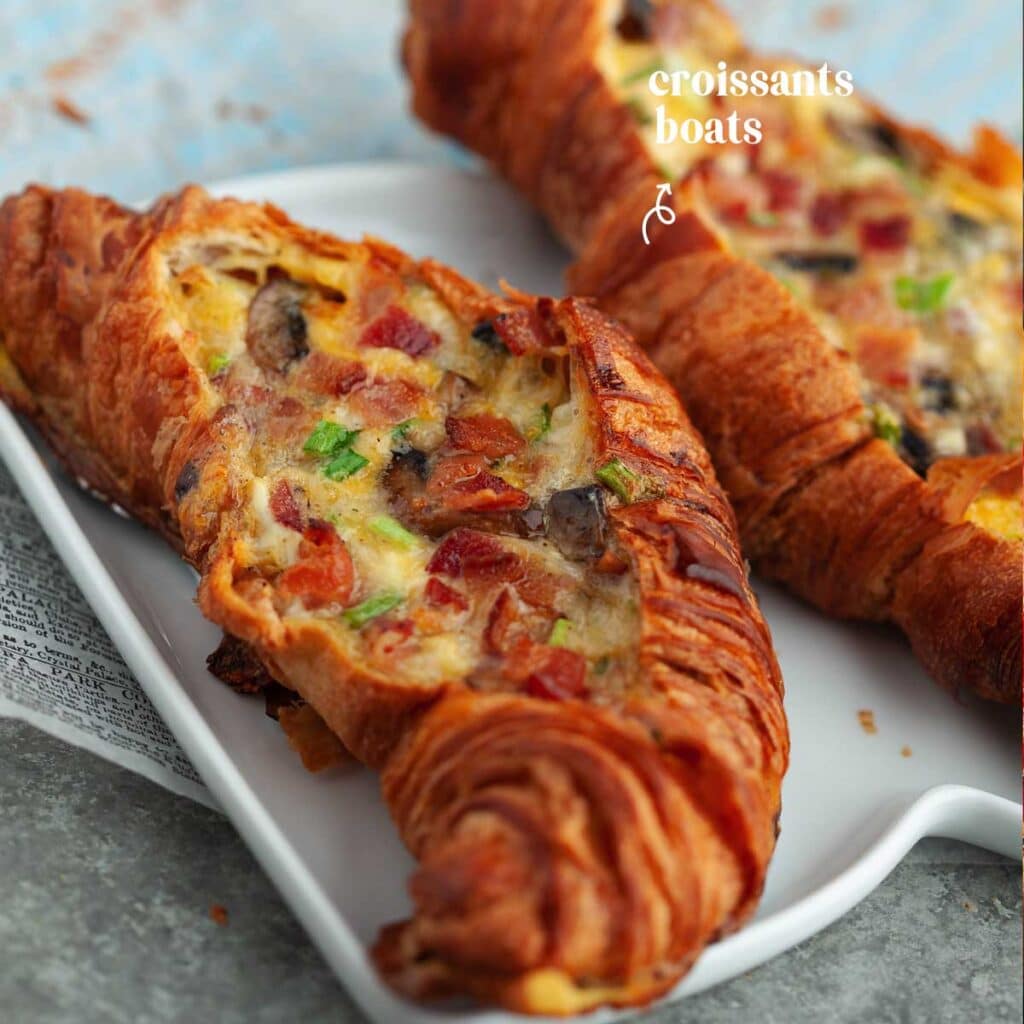 Croissant Breakfast Boats - The Fork Bite