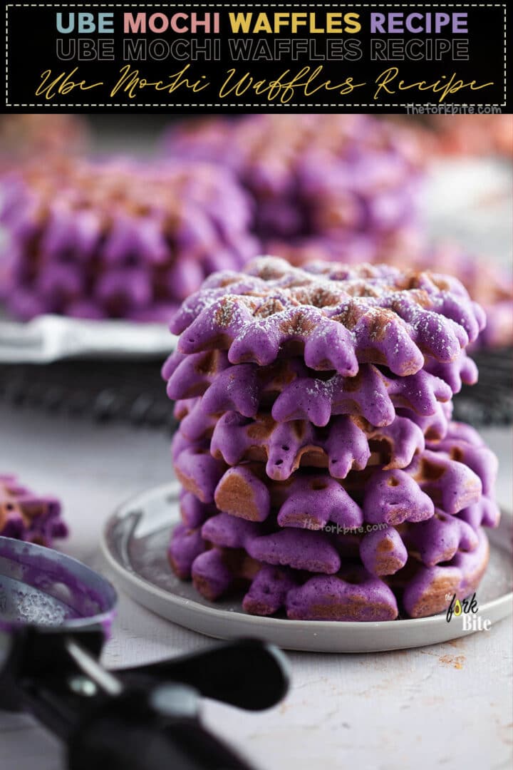 Easy Ube Mochi Waffles Recipe - The Fork Bite