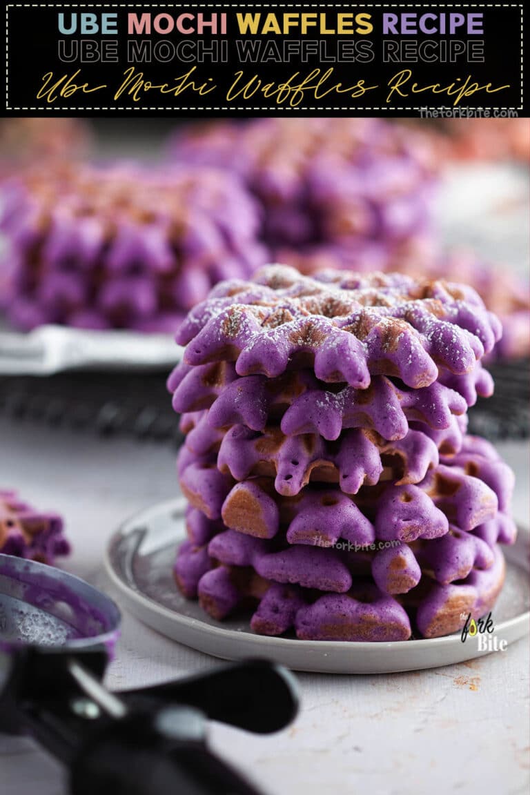 Easy Ube Mochi Waffles Recipe - The Fork Bite