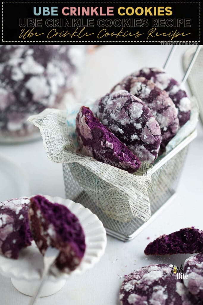 Ube Crinkle Cookies Recipe | Purple Yam Cookie - The Fork Bite