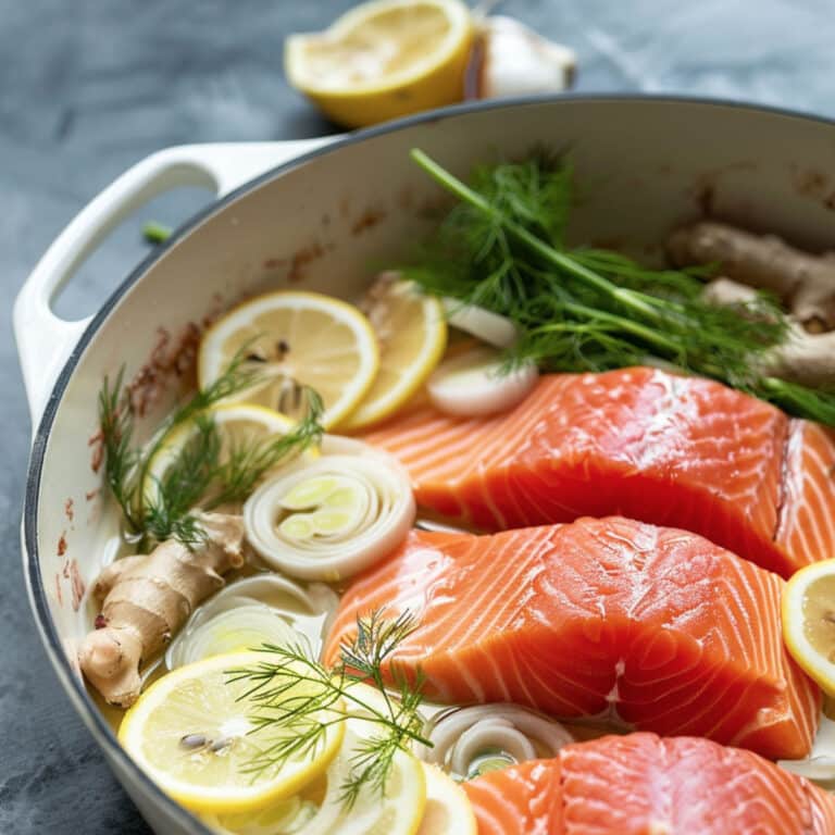 Poached Salmon Recipe - The Fork Bite
