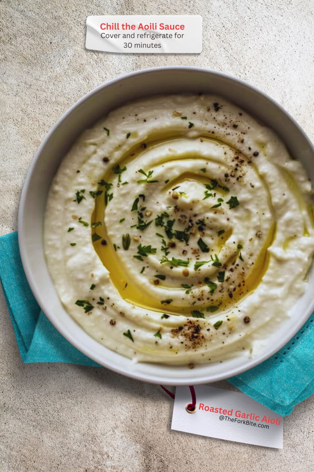 Roasted Garlic Aioli - The Fork Bite