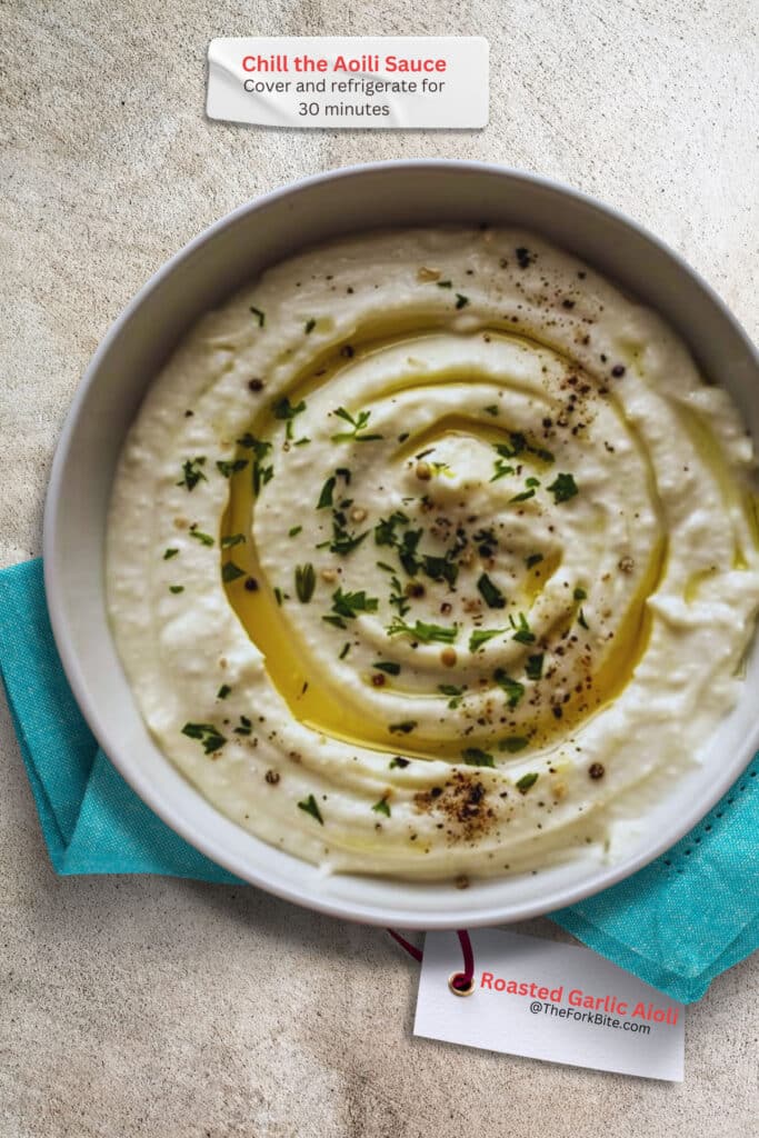 Roasted Garlic Aioli - The Fork Bite
